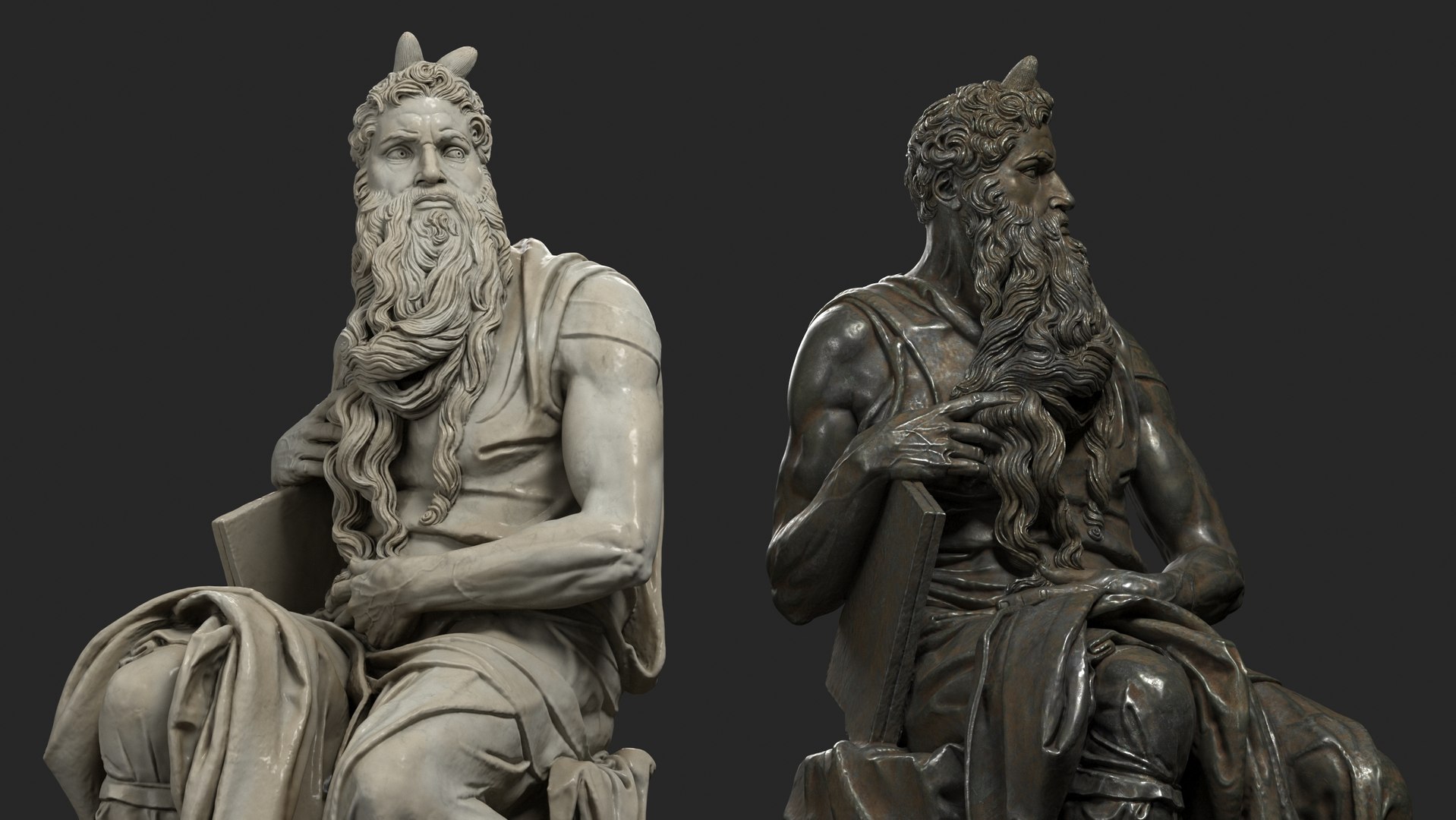 3D Moses Sculpture Michelangelo Model - TurboSquid 1303325