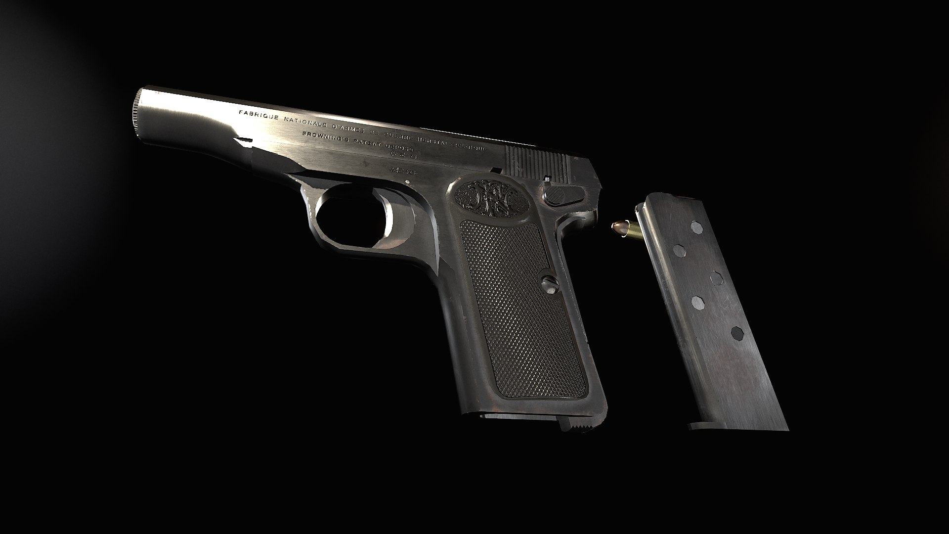 3D Browning 1910 Model - TurboSquid 1915708