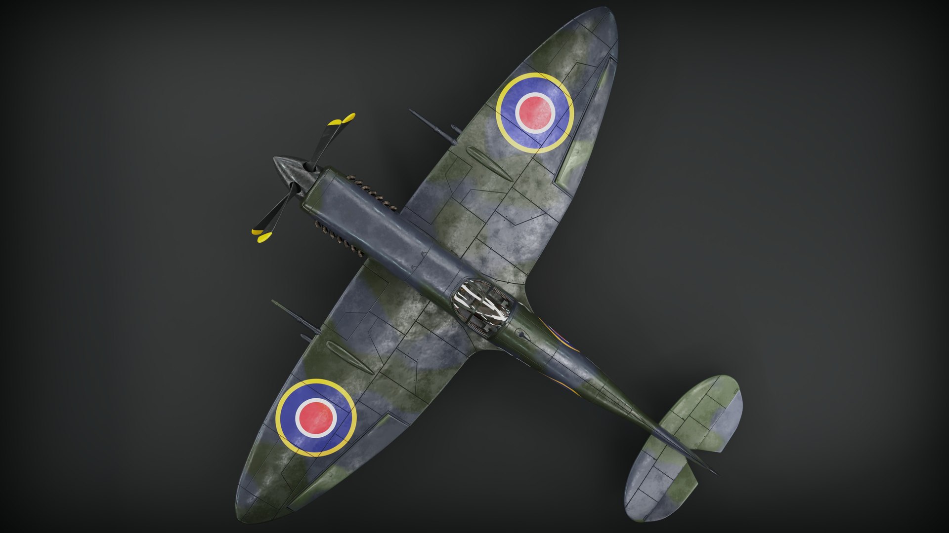 Supermarine Spitfire - Blender - Rigged And Texture Baked 3D Model ...