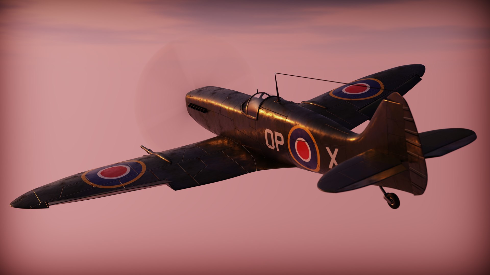 Supermarine Spitfire - Blender - Rigged And Texture Baked 3D Model ...