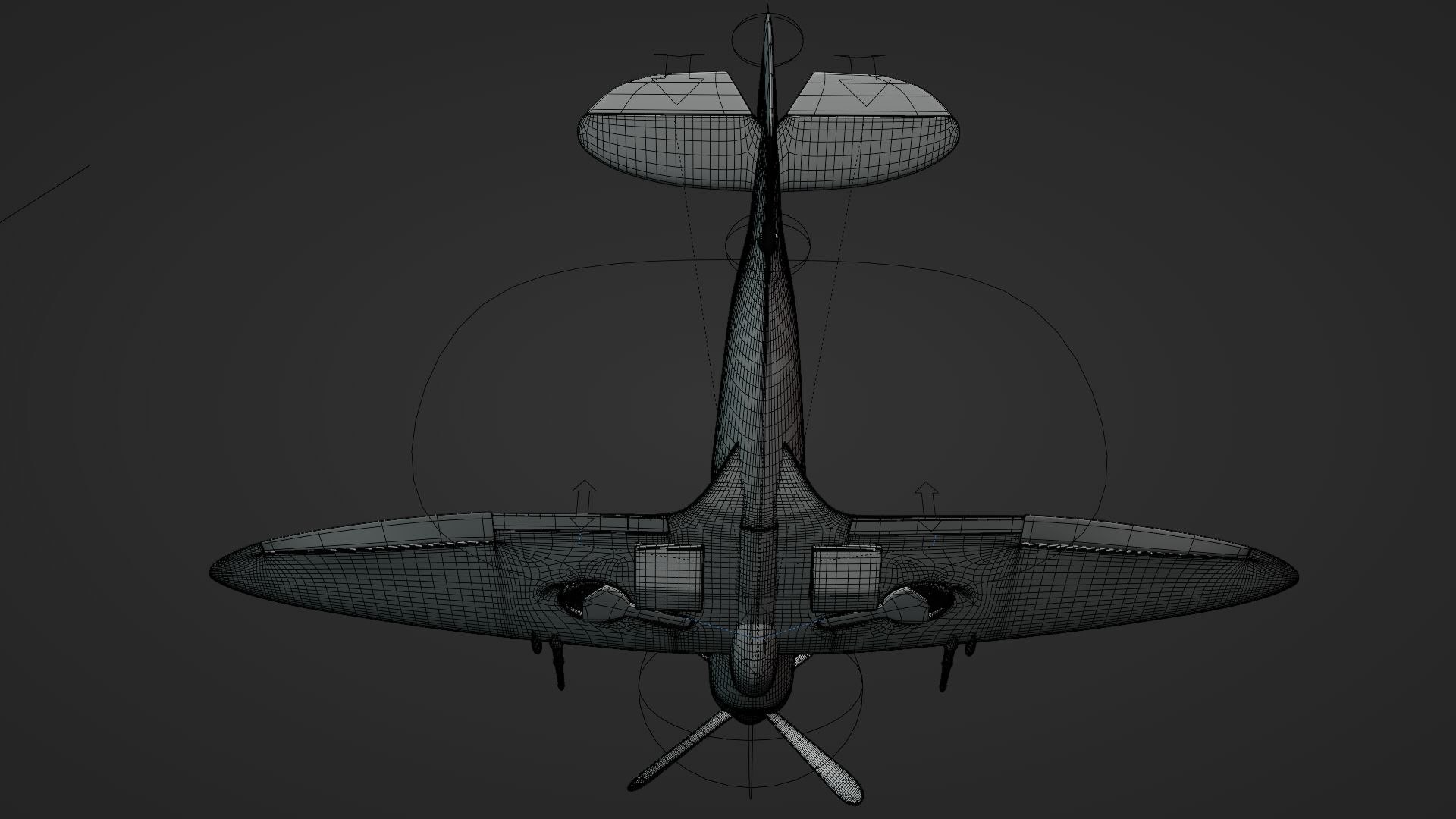 Supermarine Spitfire - Blender - Rigged And Texture Baked 3D Model ...
