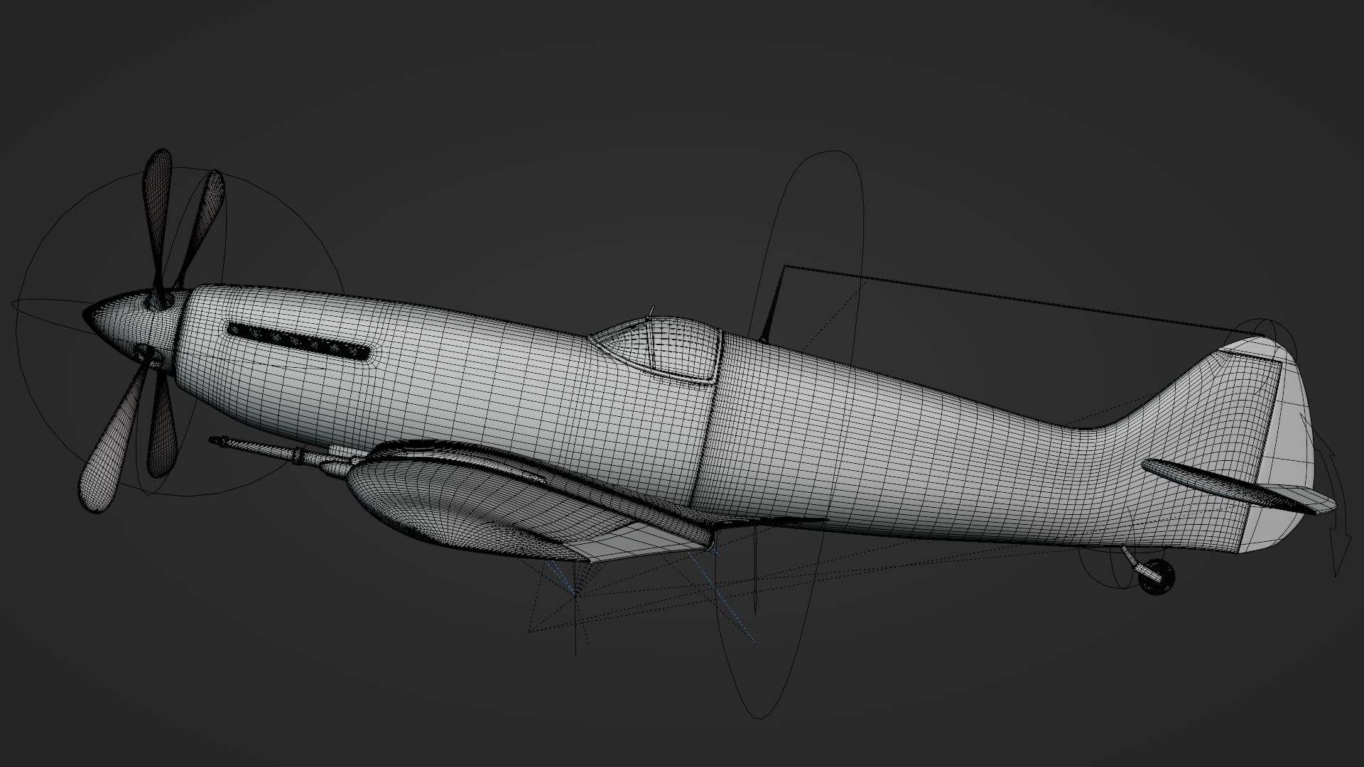 Supermarine Spitfire - Blender - Rigged And Texture Baked 3D Model ...