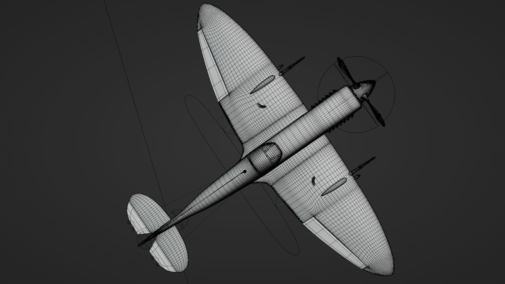 Supermarine Spitfire - Blender - Rigged And Texture Baked 3D Model ...