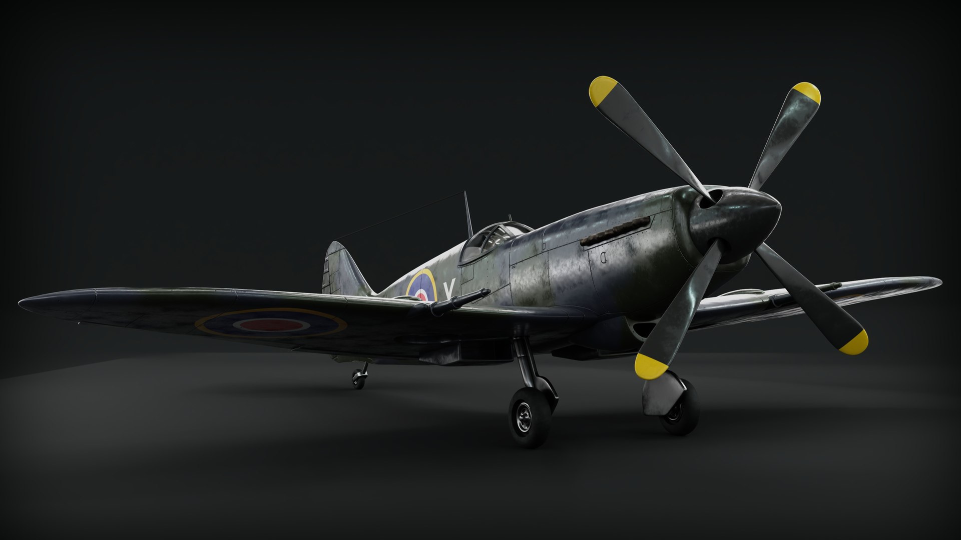 Supermarine Spitfire - Blender - Rigged And Texture Baked 3D Model ...