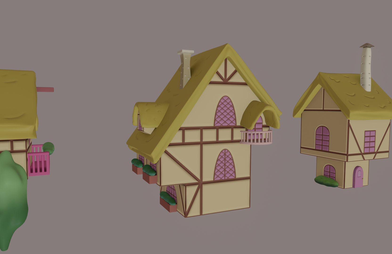 Toon Houses 3D - TurboSquid 1869495