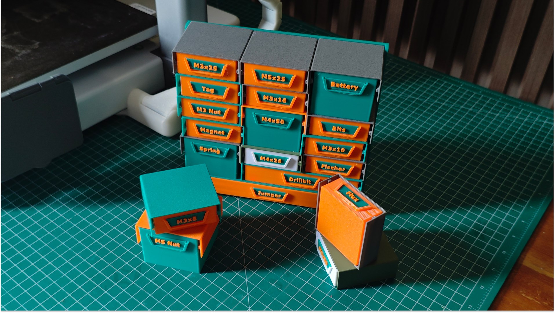 3D Storage Slide Box For Small Parts - Extra Large Size Model ...