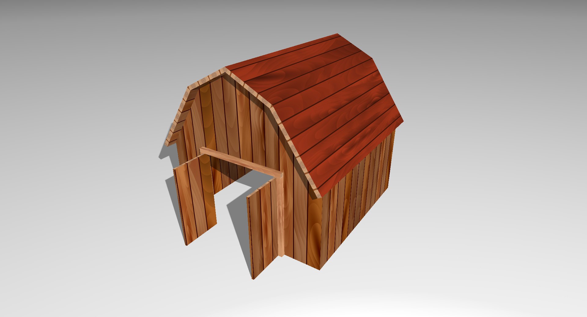 3D Cartoon Barn - TurboSquid 1863377