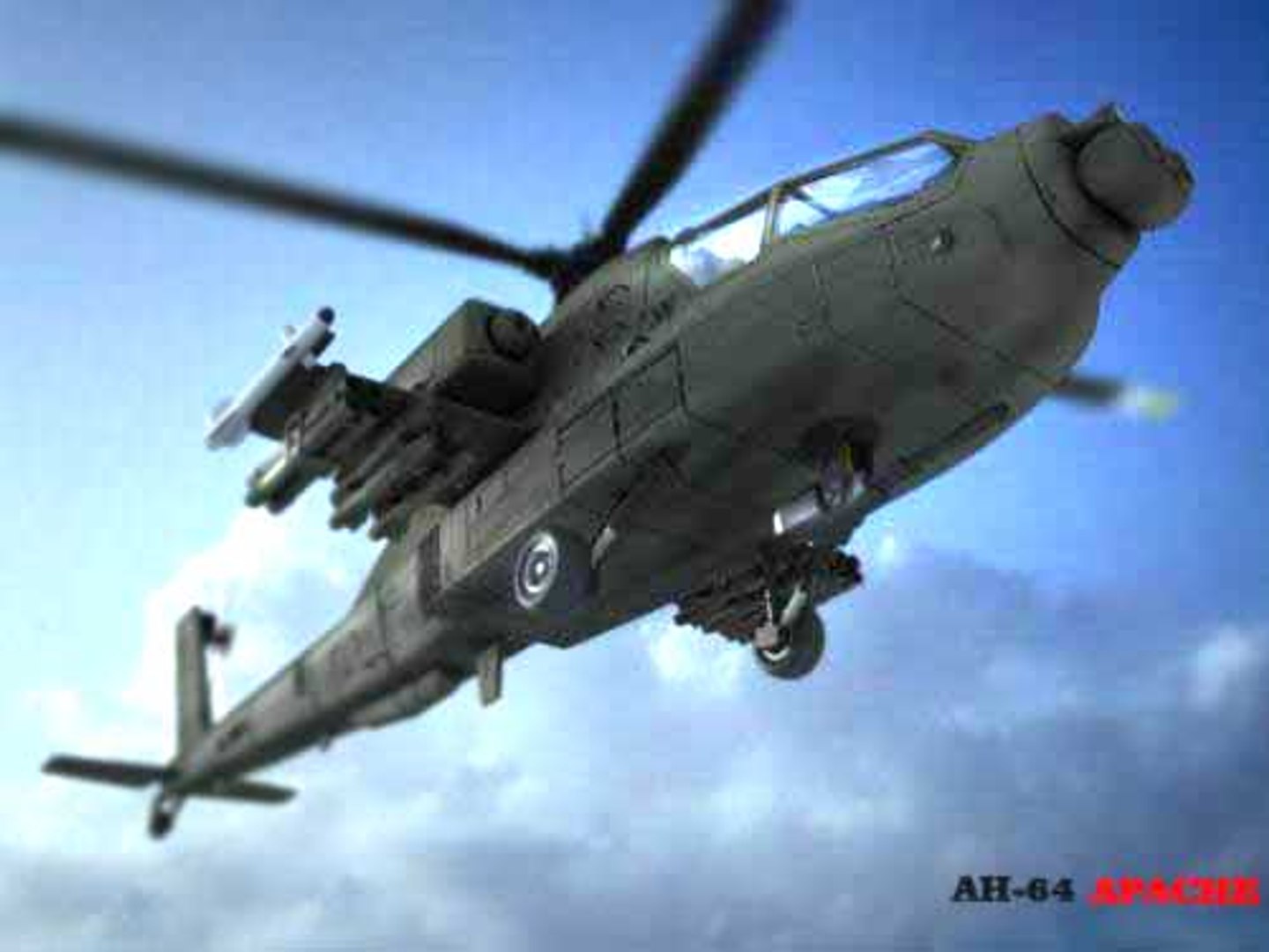 Ah-64 Apache Copter Helicopter Max