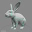 3d Realistic White Rabbit
