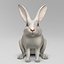 3d Realistic White Rabbit