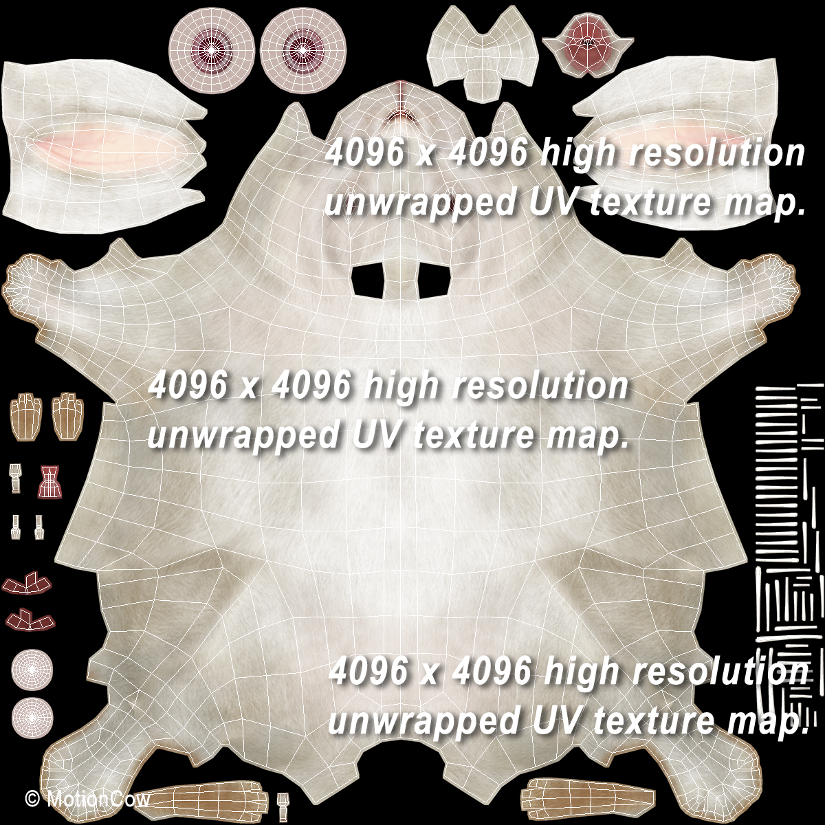 3d realistic white rabbit