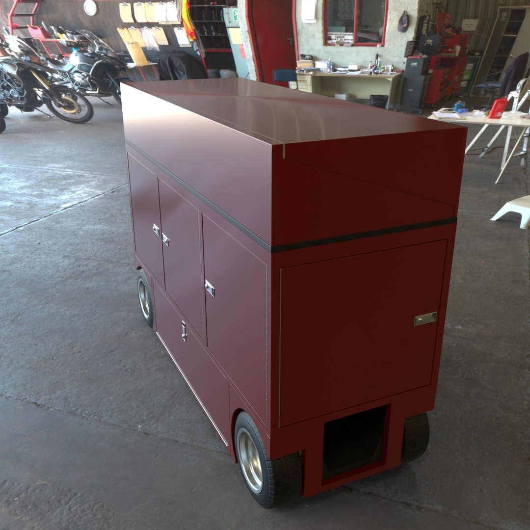 3D Workstation Cart 3 - TurboSquid 2301372
