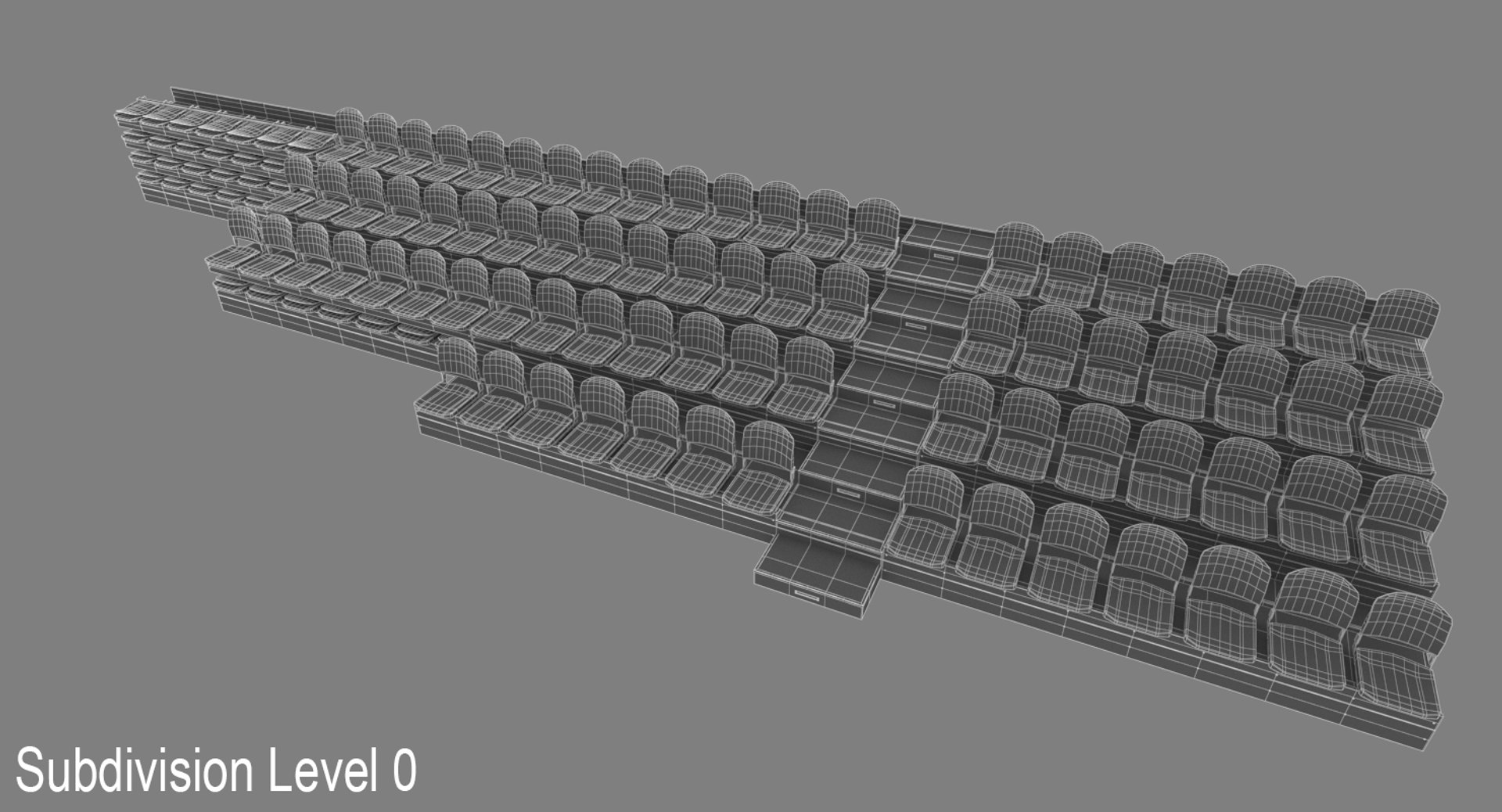 3d Model Flexible Sport Seating