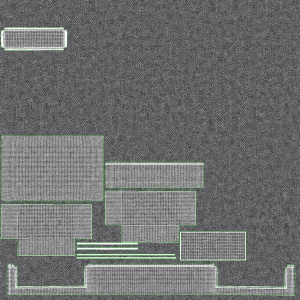 3D bed base 09 grey - TurboSquid 1469062