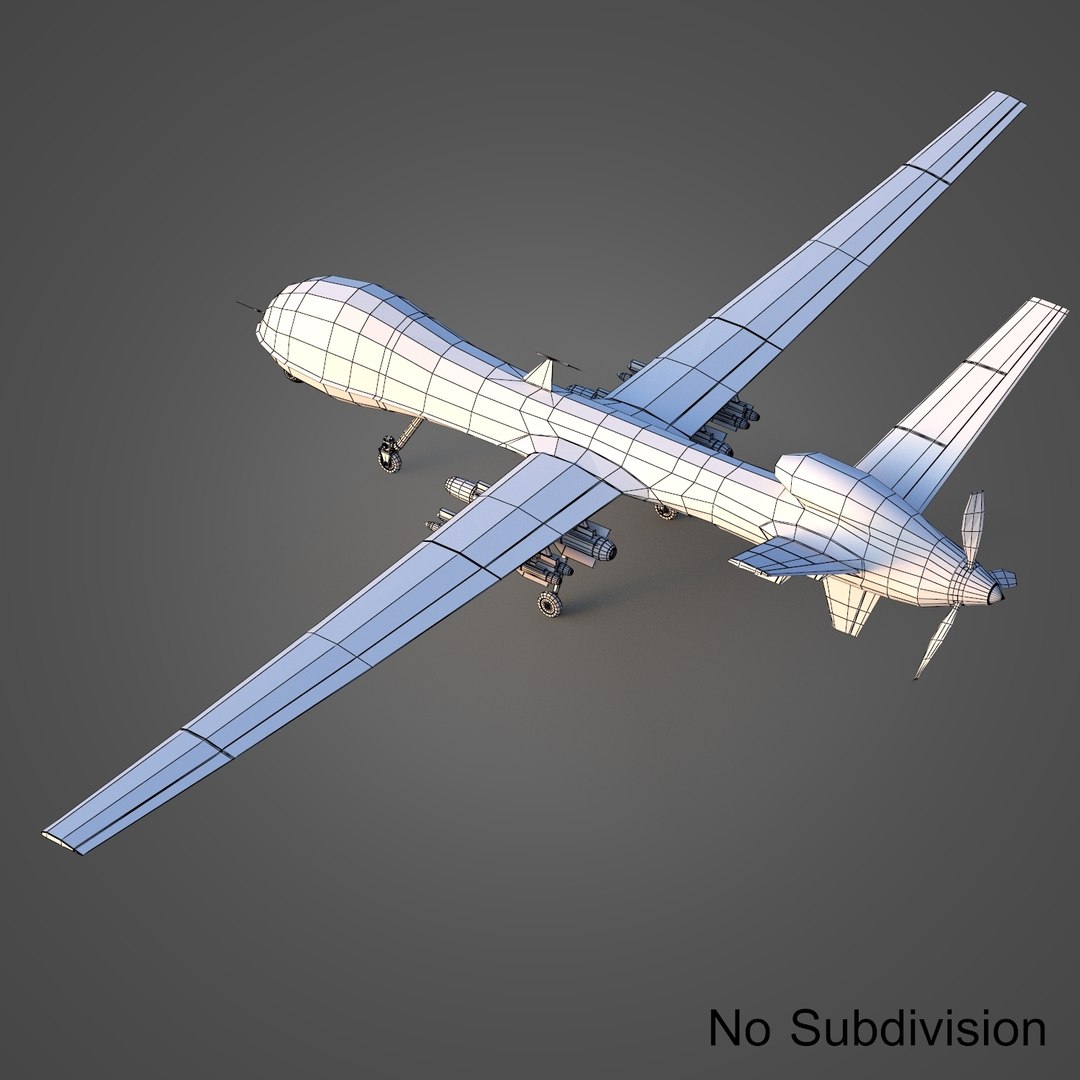 Military Drone Uav 3d Model