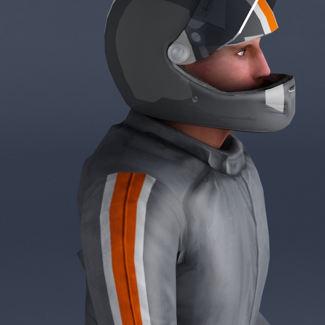 motorcycle rider 3d model