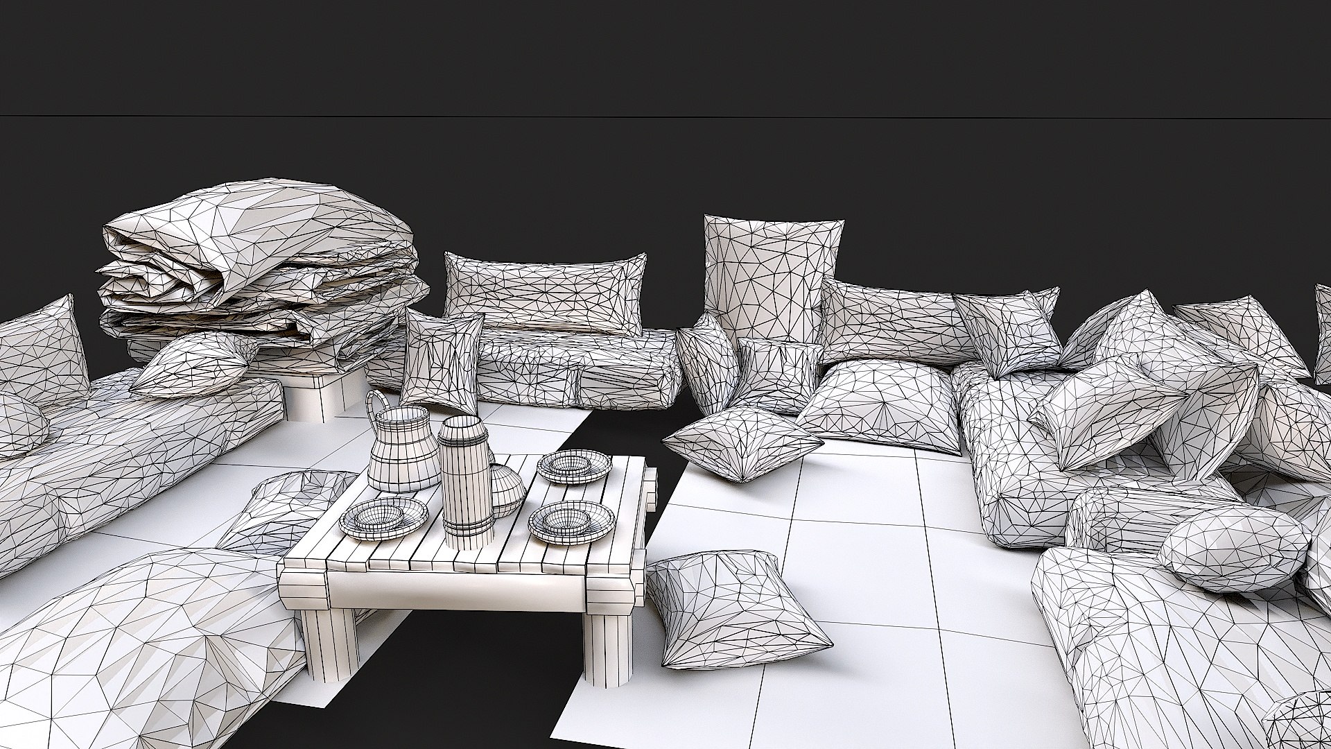 Old Traditional Eastern Nomads Tent Low Poly PBR Collection 3D Model ...