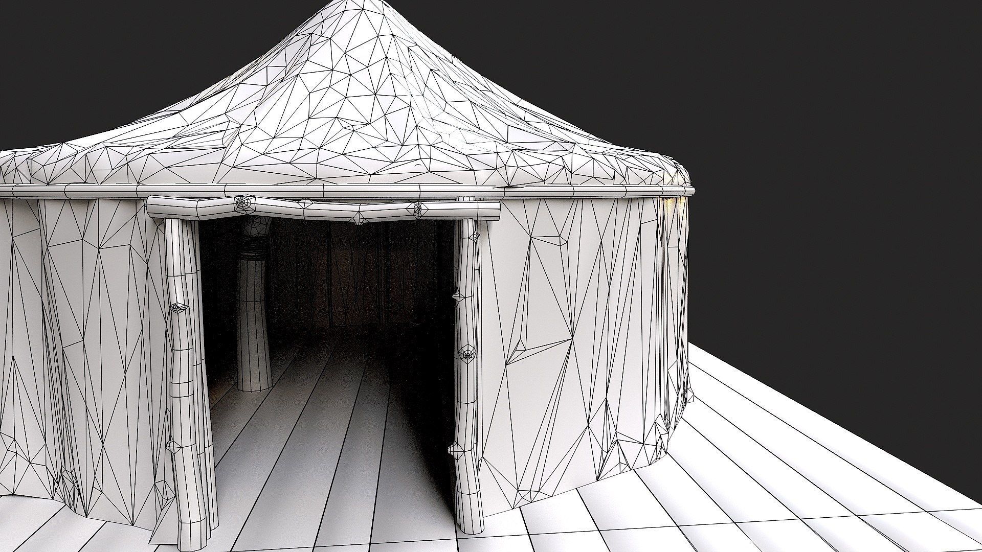 Old Traditional Eastern Nomads Tent Low Poly PBR Collection 3D Model ...