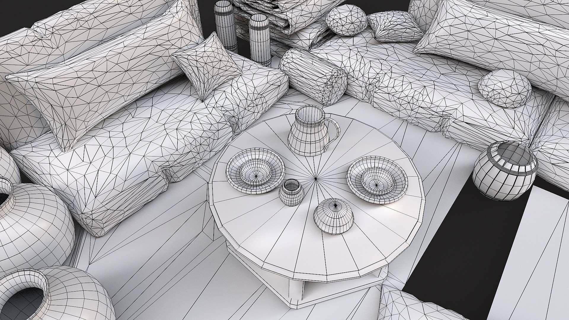 Old Traditional Eastern Nomads Tent Low Poly PBR Collection 3D Model ...