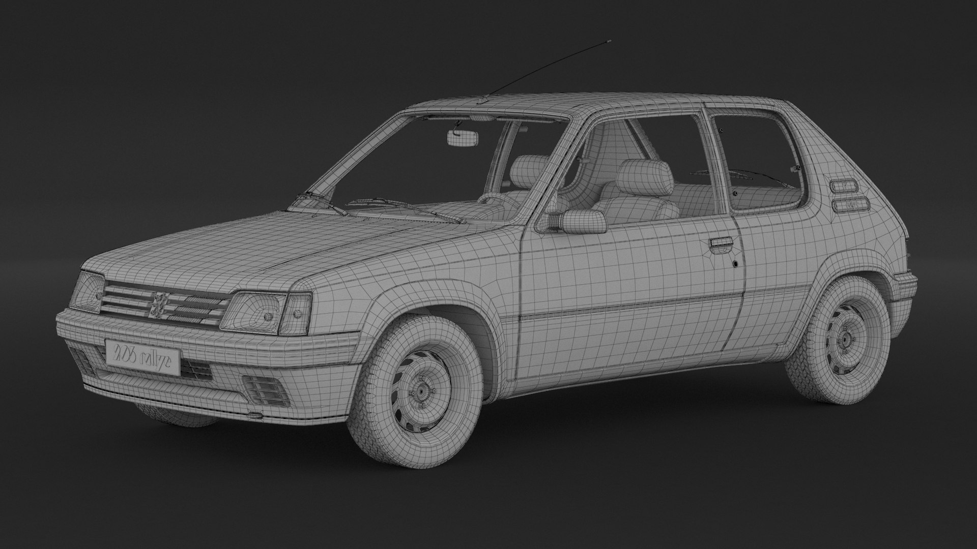 Peugeot 205 RALLYE Model - TurboSquid 1972331