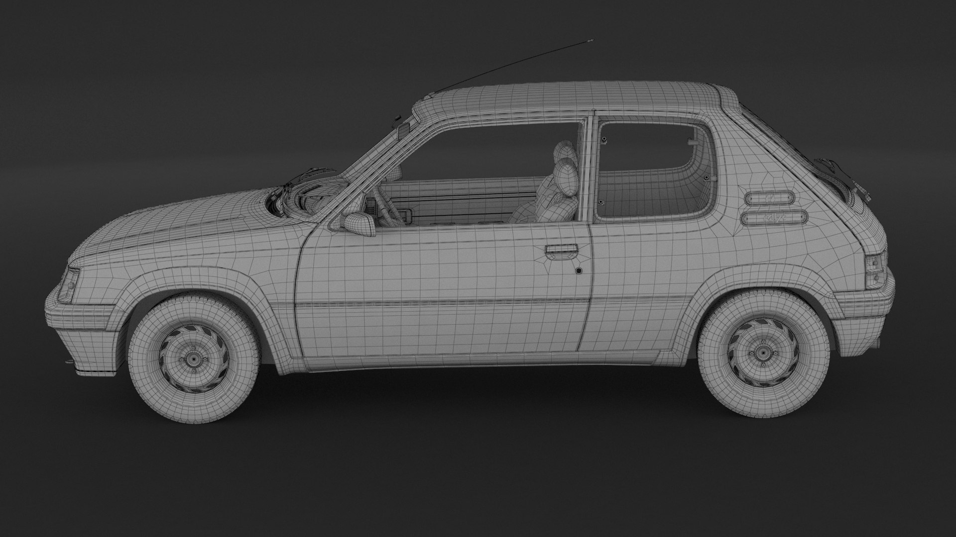 Peugeot 205 RALLYE Model - TurboSquid 1972331