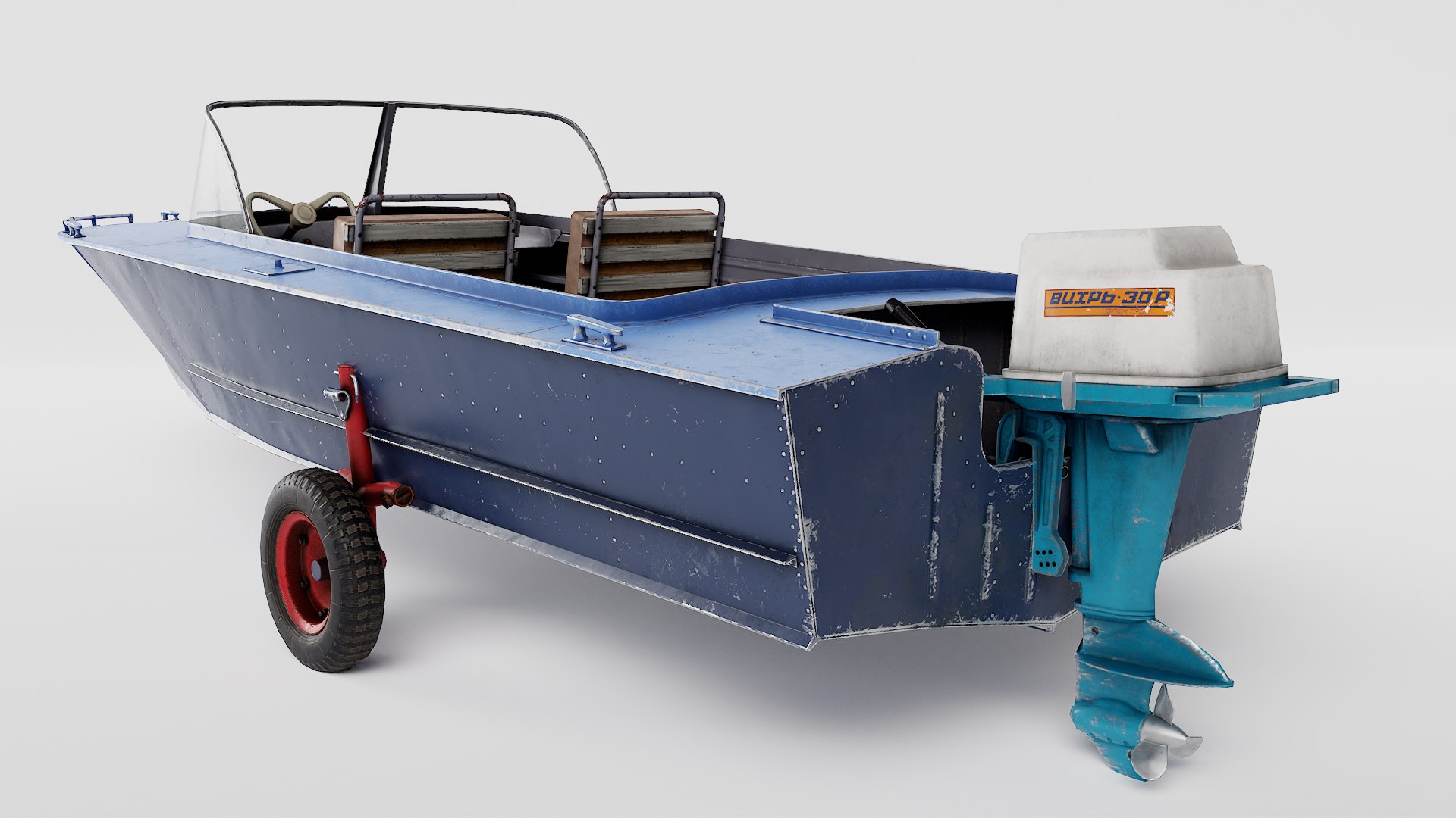 Old Vintage Worned Power Boat Progress - 2 Iv7 3D Model - TurboSquid ...