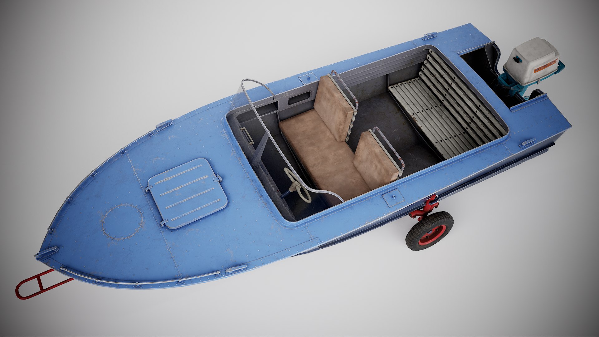 Old Vintage Worned Power Boat Progress - 2 Iv7 3D Model - TurboSquid ...