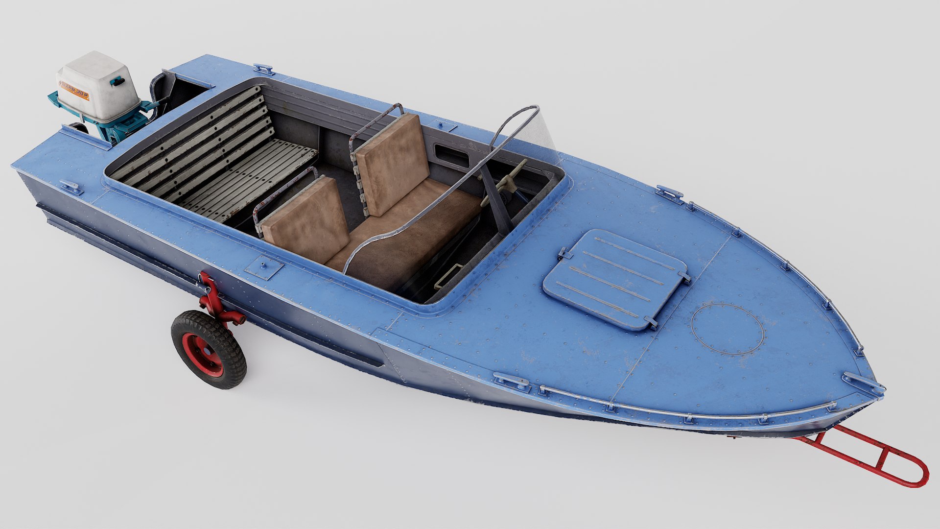 Old Vintage Worned Power Boat Progress - 2 Iv7 3D Model - TurboSquid ...