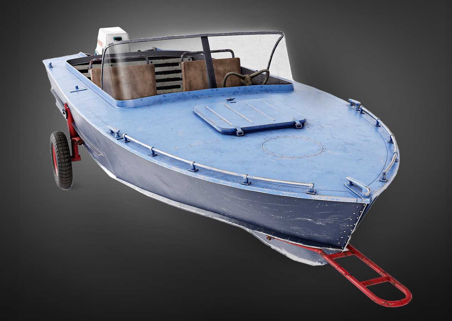 Old Vintage Worned Power Boat Progress - 2 Iv7 3D Model - TurboSquid ...