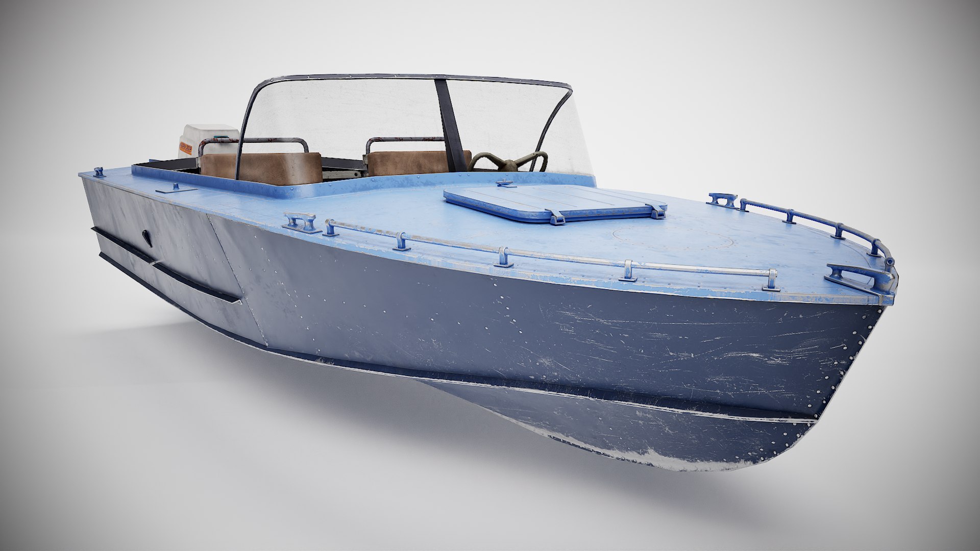 Old Vintage Worned Power Boat Progress - 2 Iv7 3D Model - TurboSquid ...
