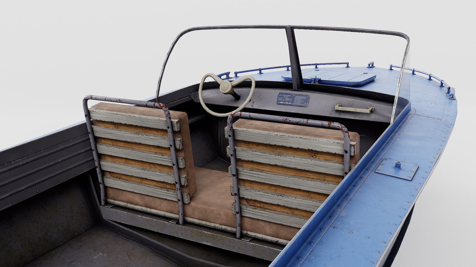 Old Vintage Worned Power Boat Progress - 2 Iv7 3D Model - TurboSquid ...