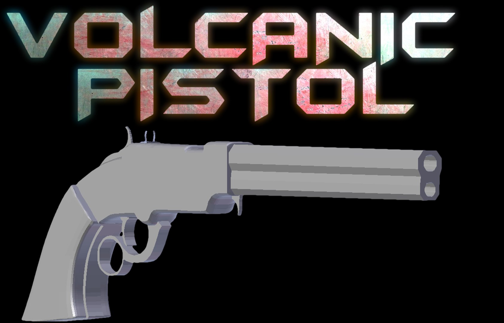 volcanic pistol 1 weapon 3d model