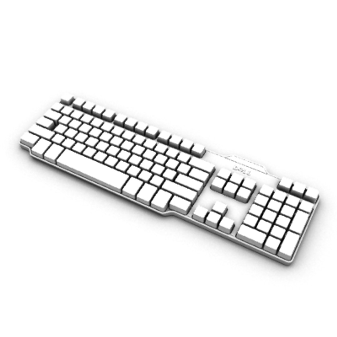 dell keyboard 3d model