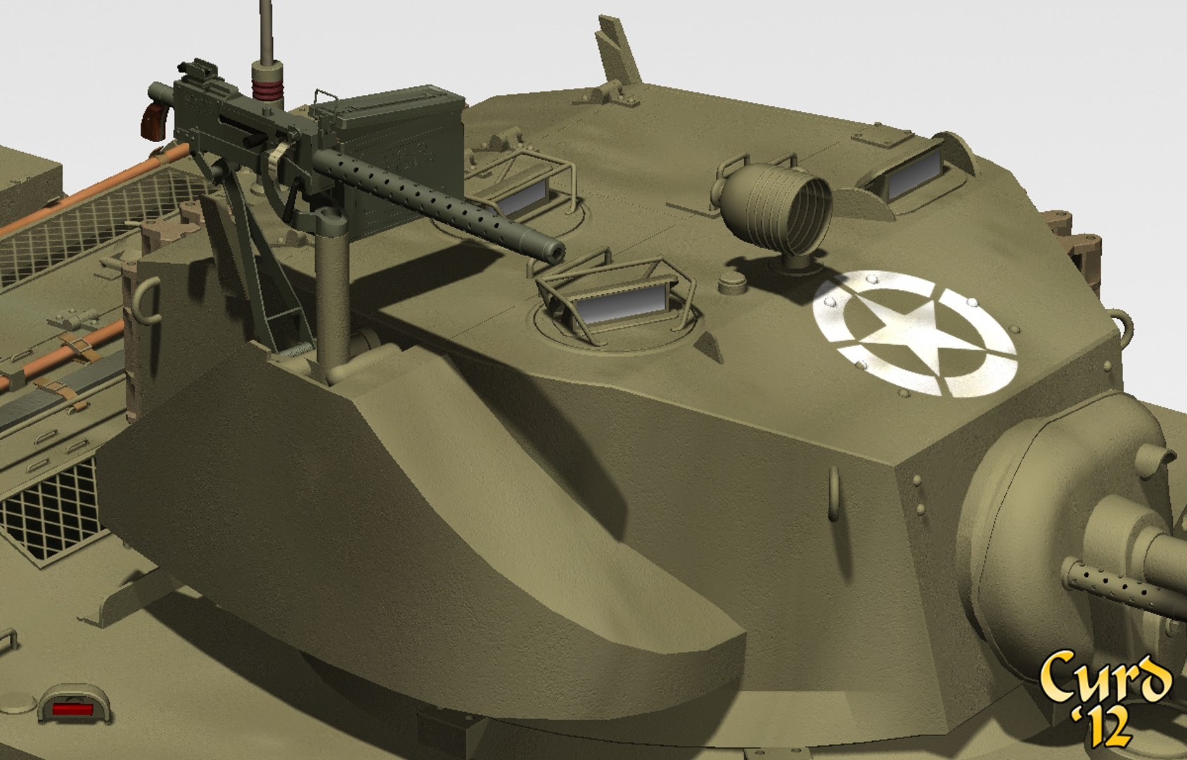 3d Model Stuart Tank M5a1 Wwii