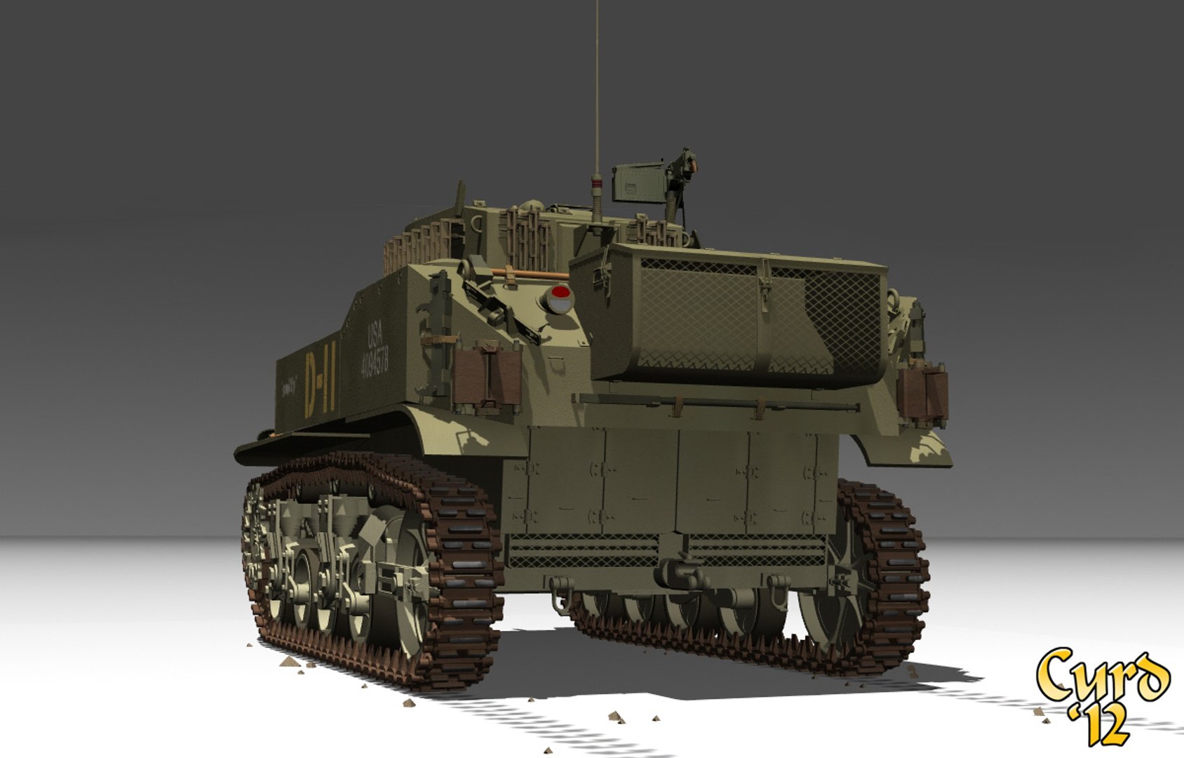 3d Model Stuart Tank M5a1 Wwii