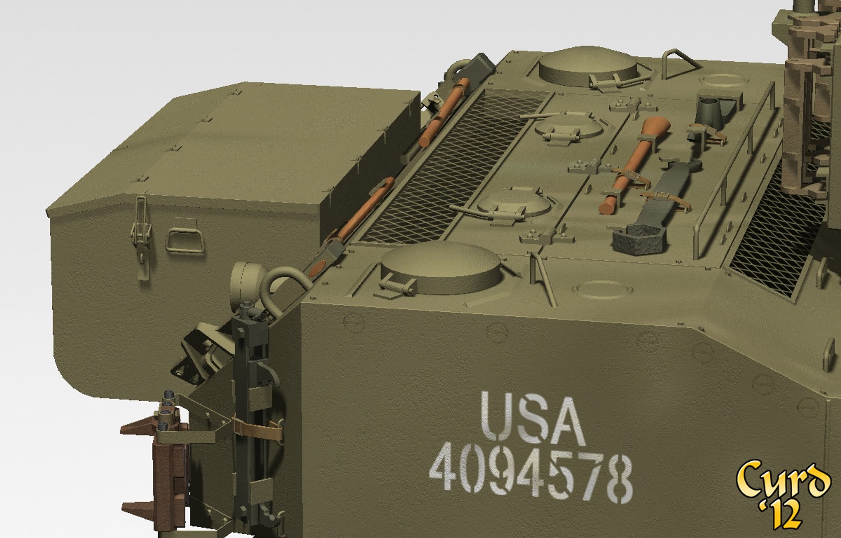 3d Model Stuart Tank M5a1 Wwii