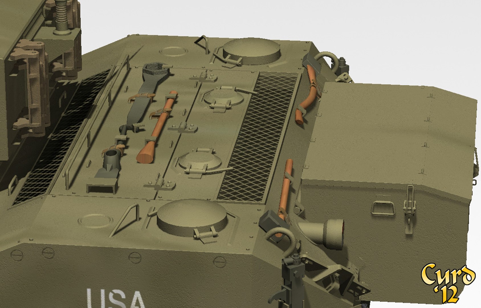 3d Model Stuart Tank M5a1 Wwii