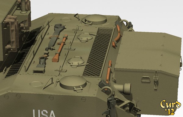 3d model stuart tank m5a1 wwii