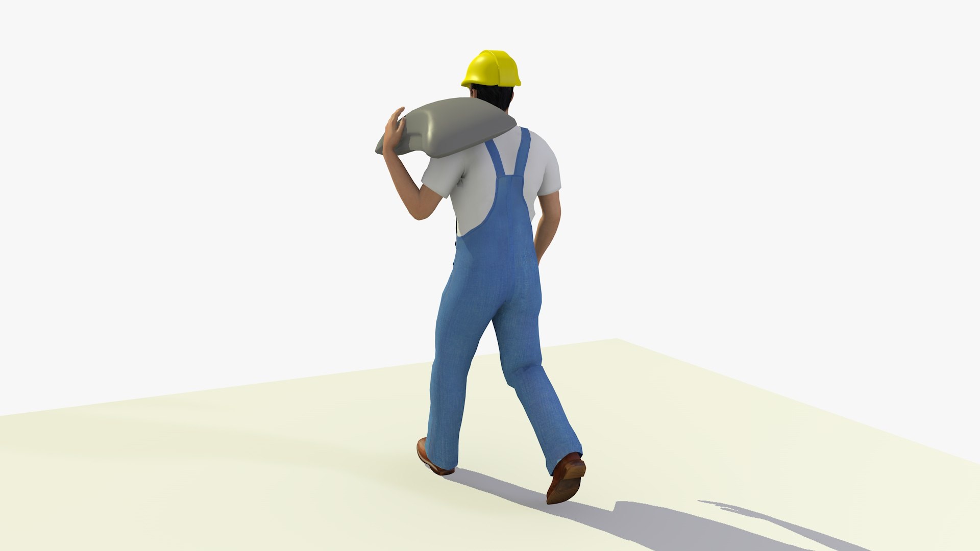 ANIMATED BUILDER CARRYING CEMENT BAG 3D Model - TurboSquid 1978587