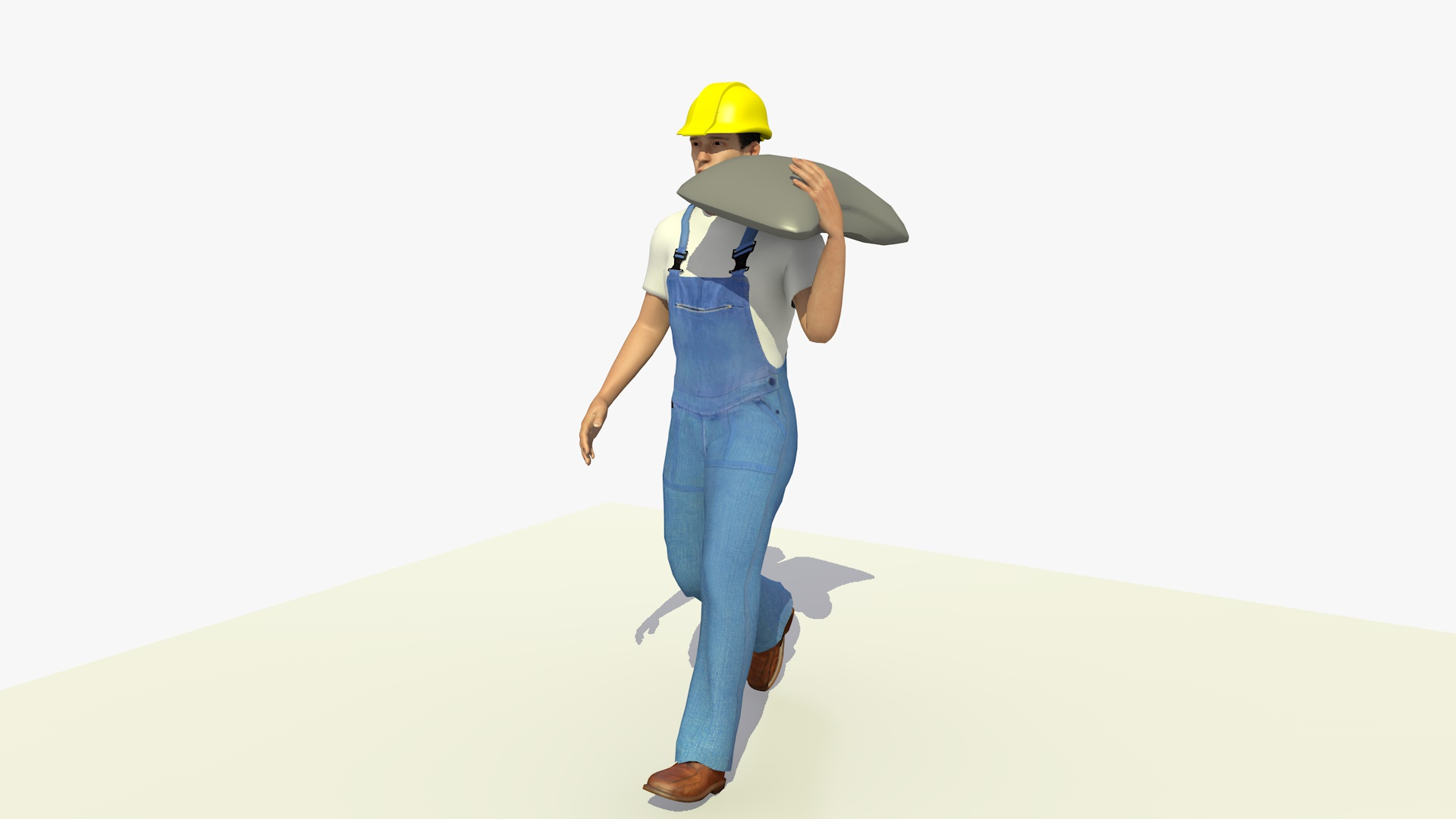 ANIMATED BUILDER CARRYING CEMENT BAG 3D Model - TurboSquid 1978587