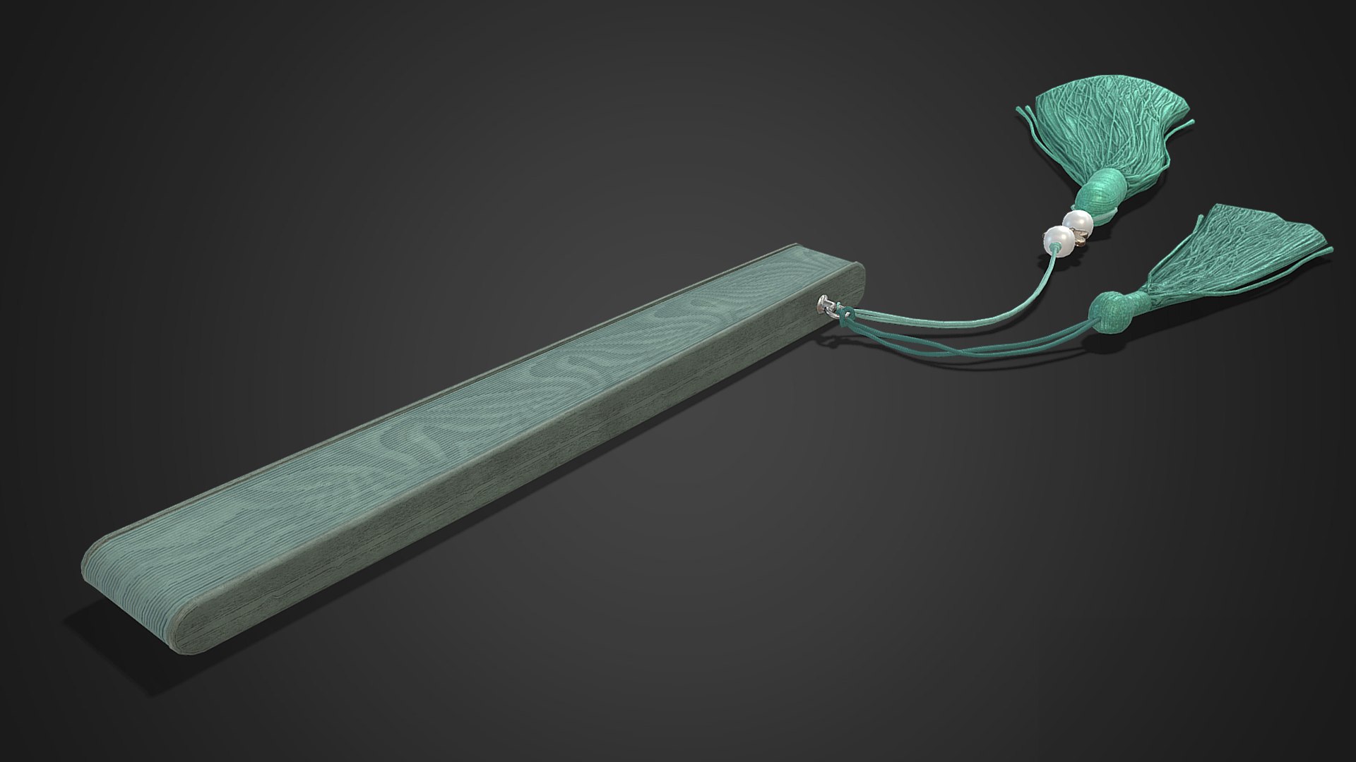 3D Game Ready Traditional Jade Fan - TurboSquid 2094817