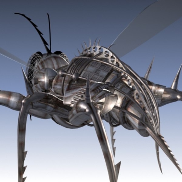 3d cyber wasp flying model
