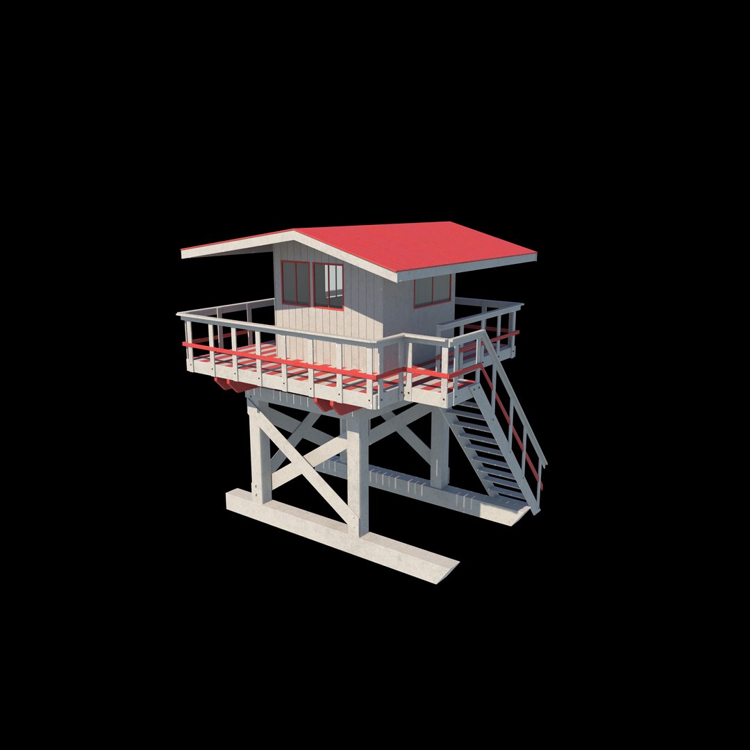 Lifeguard Tower 3D Model 3D Model - TurboSquid 2344388