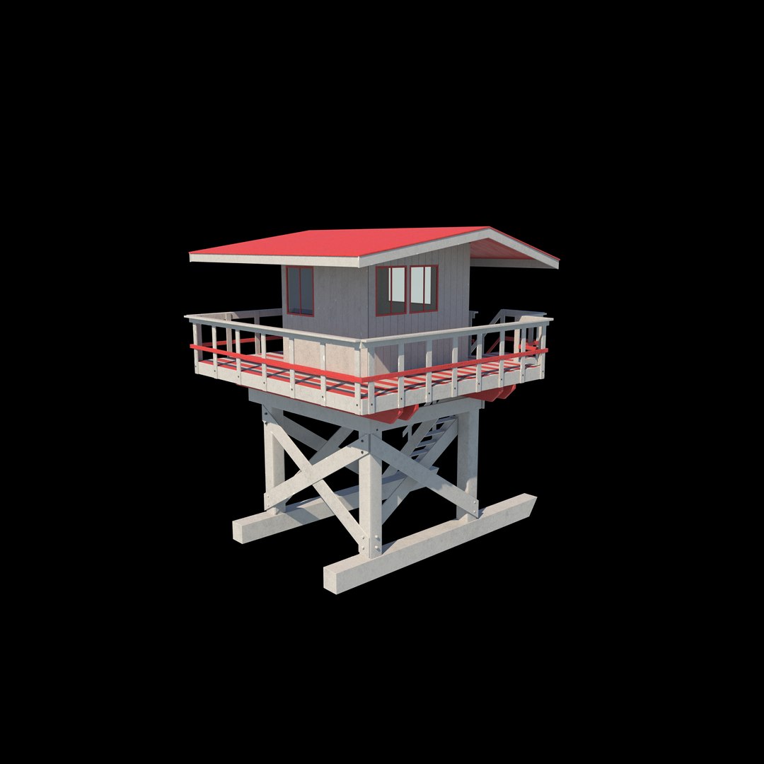 Lifeguard Tower 3D Model 3D Model - TurboSquid 2344388