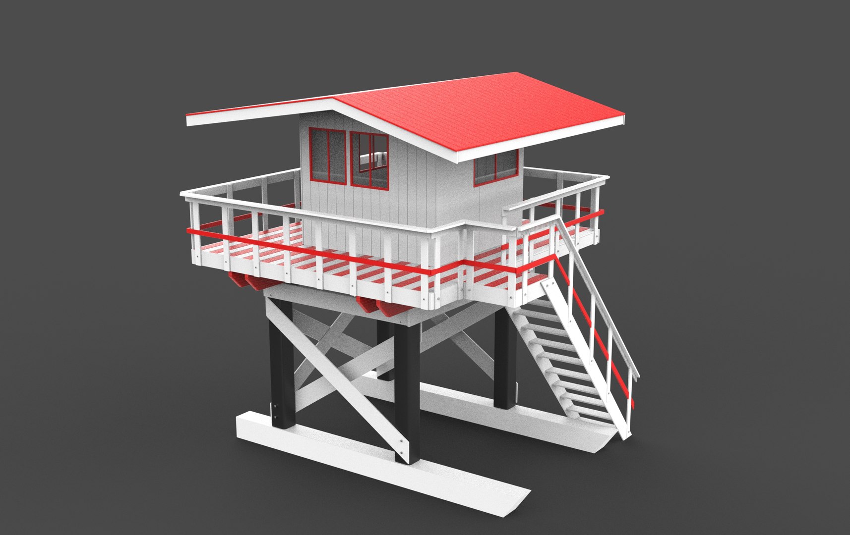 Lifeguard Tower 3D Model 3D Model - TurboSquid 2344388