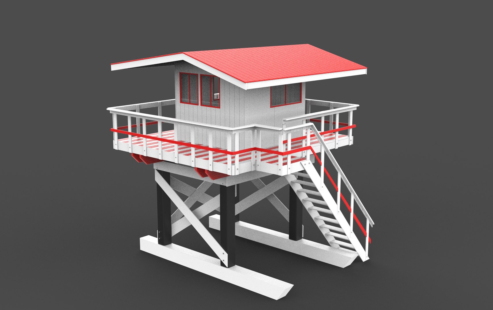 Lifeguard Tower 3D Model 3D Model - TurboSquid 2344388