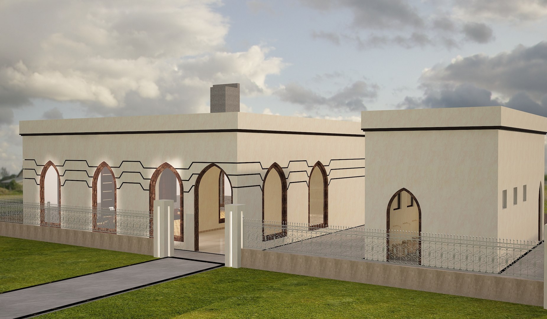 Mosque Arabic Design Interior 3D Model - TurboSquid 1633099