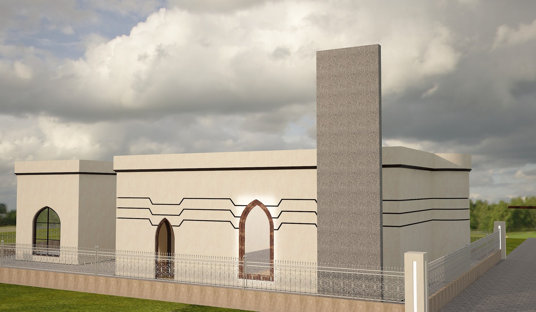 Mosque Arabic Design Interior 3D Model - TurboSquid 1633099