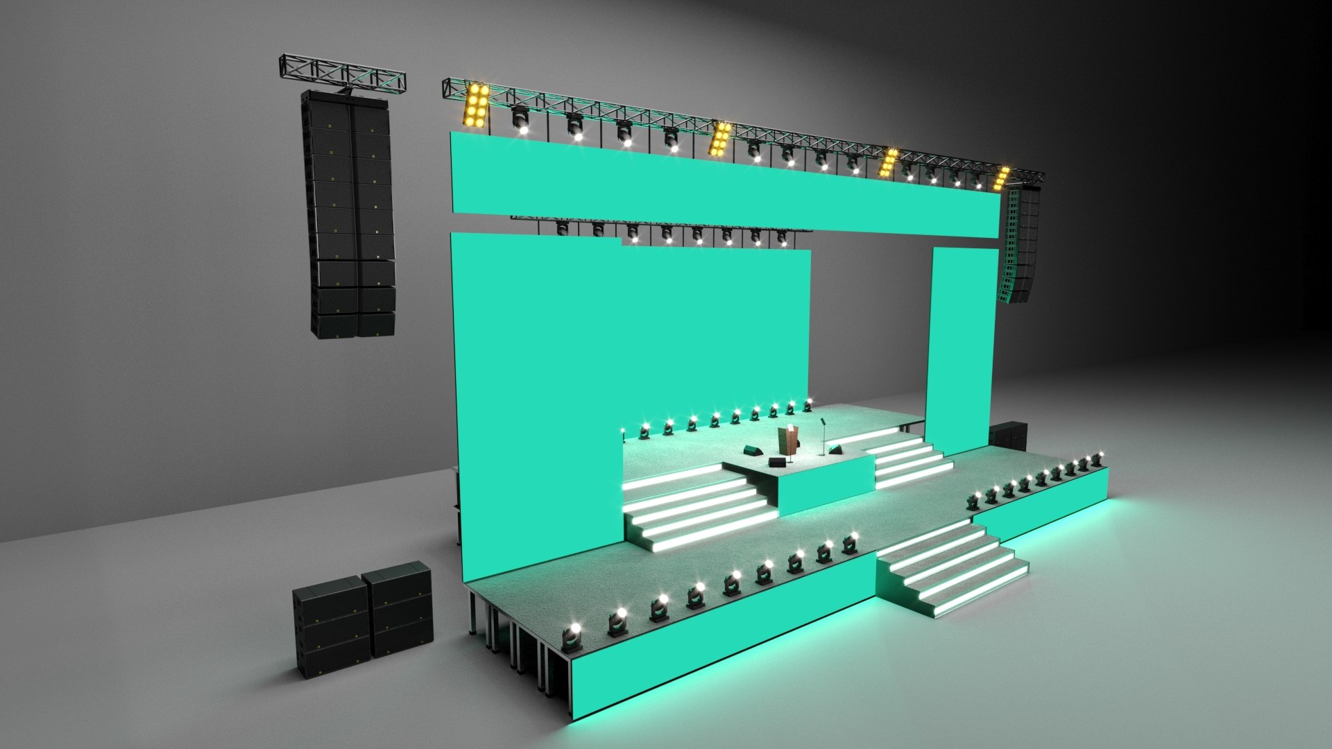 3D Concert Stage - TurboSquid 2150949
