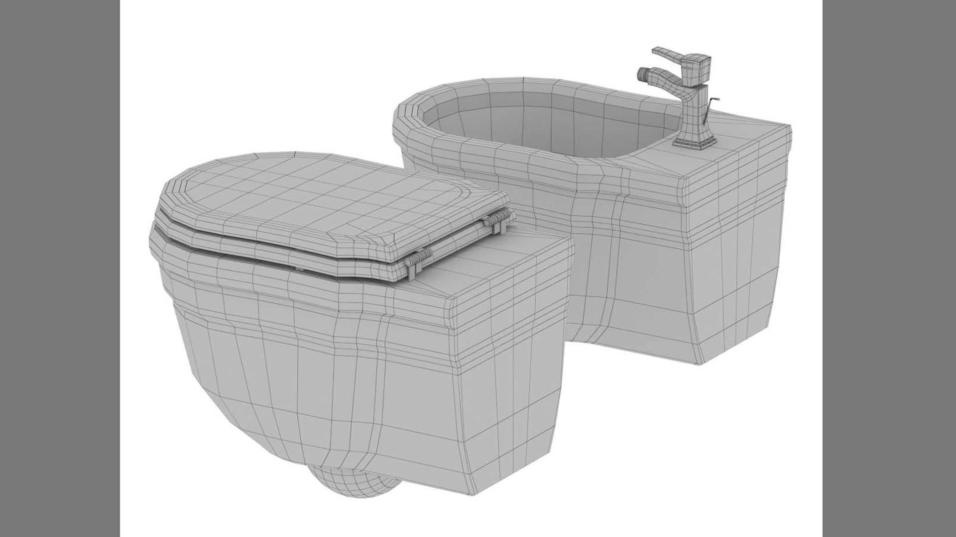 Toilet Bidet 3D Model - TurboSquid 1705568